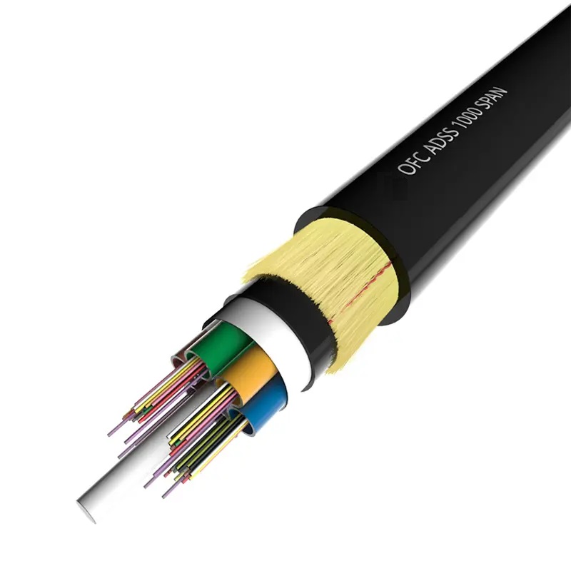 Double Jacket All-Dielectric Self-Supporting (ADSS) Optical Fiber Cable ...